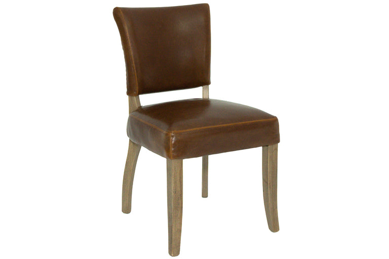 Limerick - Brown Leather Dining Chair – Craughwell Furniture & Carpets Ltd