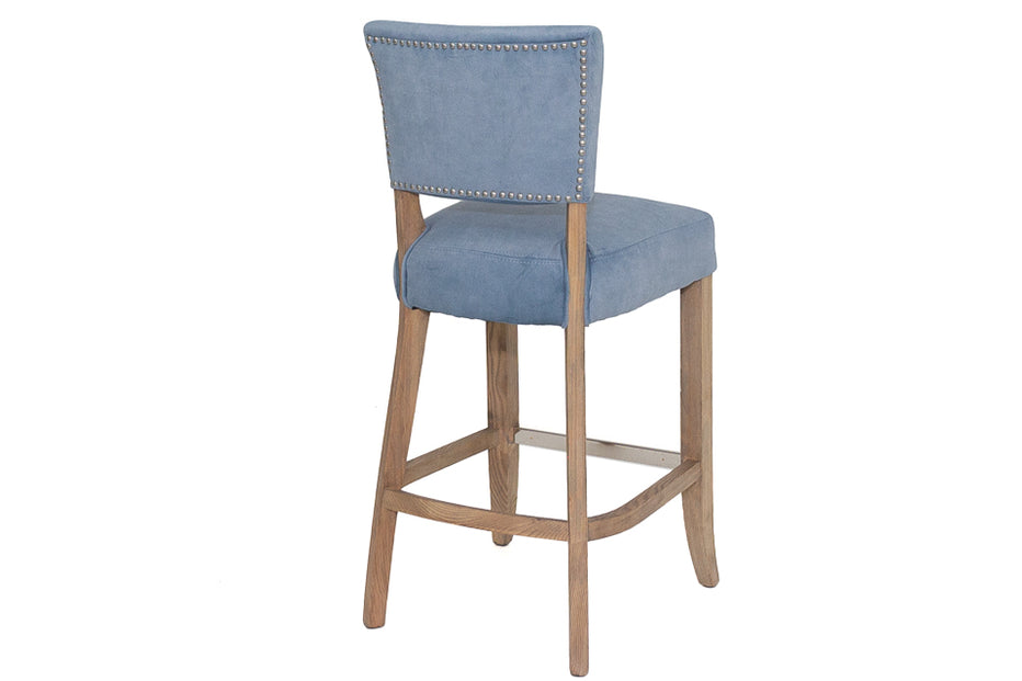 Limerick - Blue Velvet Bar Stool – Craughwell Furniture & Carpets Ltd